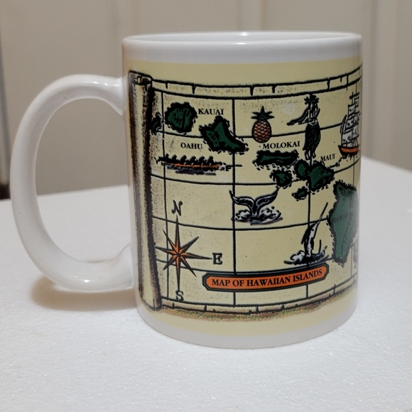 Island Heritage | Dining | Vintage Map Of The Hawaiian Islands Mug 996 ...
